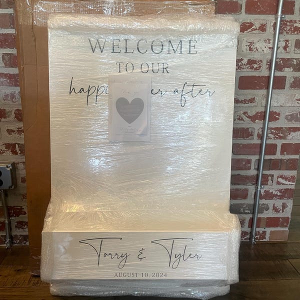 Custom Flower Box Welcome Sign for Events, Wedding Welcome Sign With ...