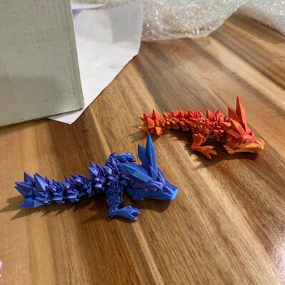 3D Printed Phoenix Fire Pyro Dragon, Articulated Dragon Figurine ...