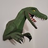Papercraft Velociraptor Dinosaur DIY KIT Template, Decoration, Low Poly ...