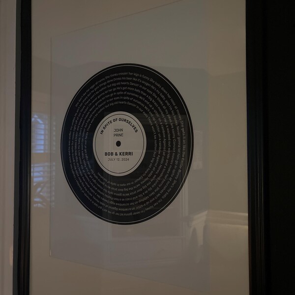 Custom Posters, Personalised Gift, Vinyl, Album Cover, Song Lyrics ...