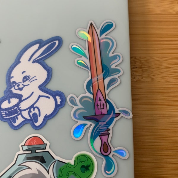 Riptide Original Holographic Vinyl Sticker, Durable Waterproof 3" Percy ...