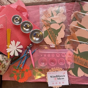 Deluxe Paper Flower Tool Kit With 3 Paper Flower Kits Peony, Rose ...