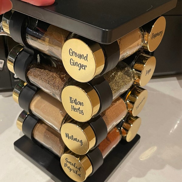 Spice Label Set Design 26 White - Etsy