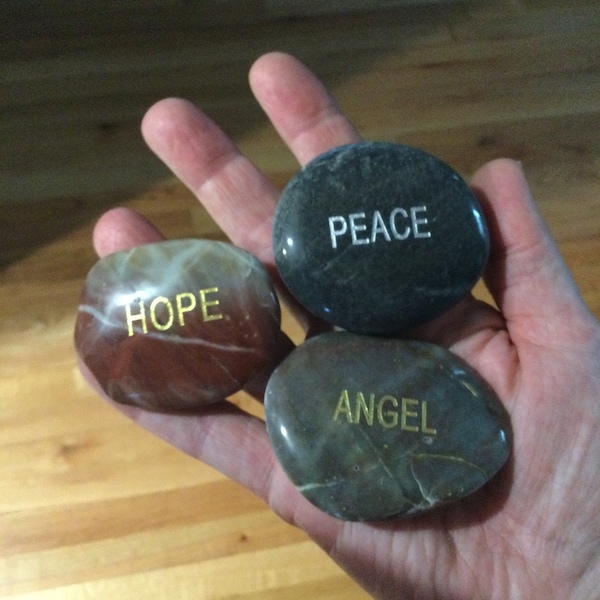 Engraved River Rock Word Stones Single Words, Sold Individually - Etsy