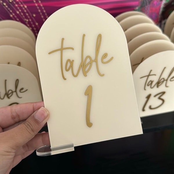 Table Number Sticker, Elegant Wedding Reception Vinyl Decal Numbers ...