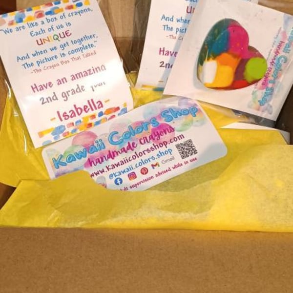 HEART CRAYON Box That Talked Poem, Student Gift From Teacher ...