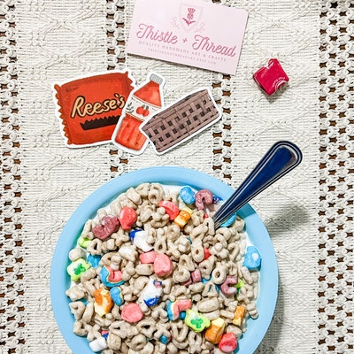 Hanging Faux Food Cereal Wall Art Decor Bespoke Lucky Charms Fruit ...
