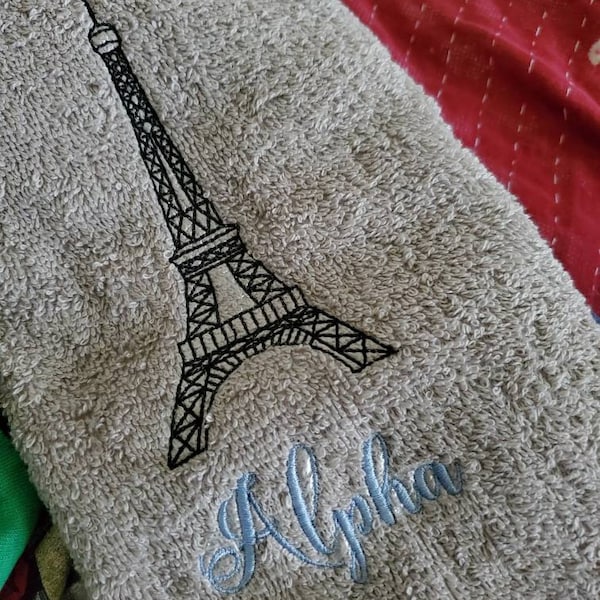Embroidered Hand Towel: Personalized Cotton Towel, Custom Slogan or ...