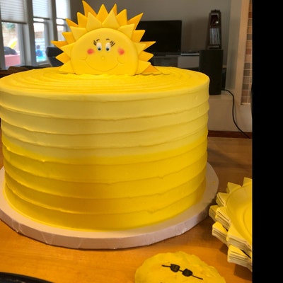 Fondant Sun Cake Topper, You Are My Sunshine Cake Decorations, Handmade ...