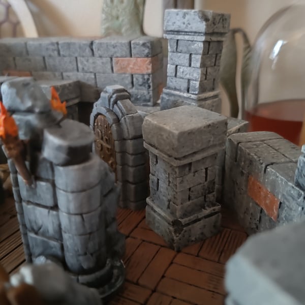 Quality Stone Pillar Set - Exceptionally Hand Crafted Dnd Terrain for ...