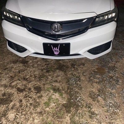 Girly Middle Finger Funny Front License Plate Vanity Plate Car Tag ...