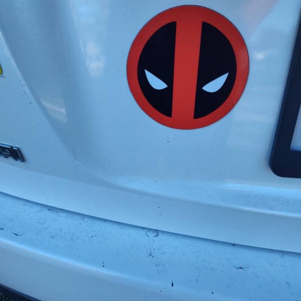 Car Magnet, Deadpool Face Logo -MAGNET (4") - Etsy
