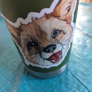 Button Eyed Fig the Fox Weather Proof Sticker - Etsy