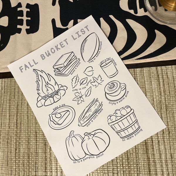 Fall Seek and Find Printable Coloring Page, Autumn I Spy Activity Sheet ...