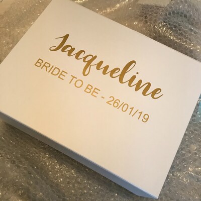 Personalised Bride to Be Gift Box, Bride to Be Filled Gift Box, Bride ...