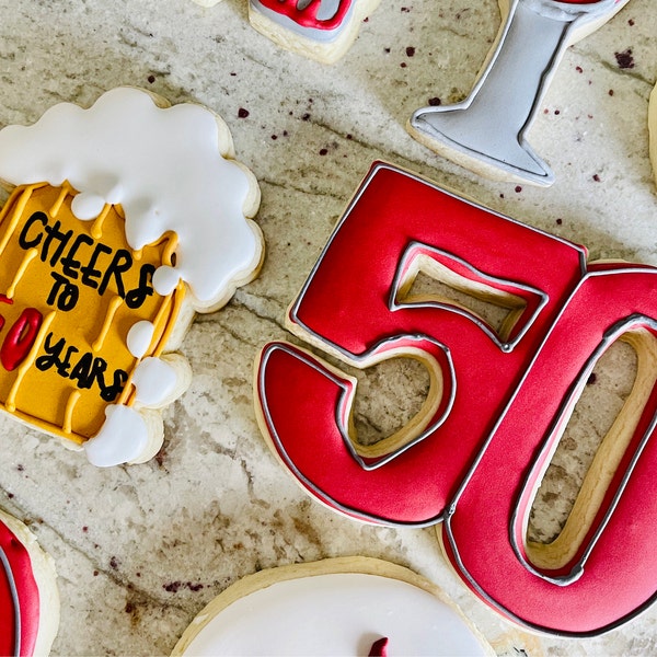 50 Fifty Cookie Cutter and Fondant Cutter and Clay Cutter - Etsy