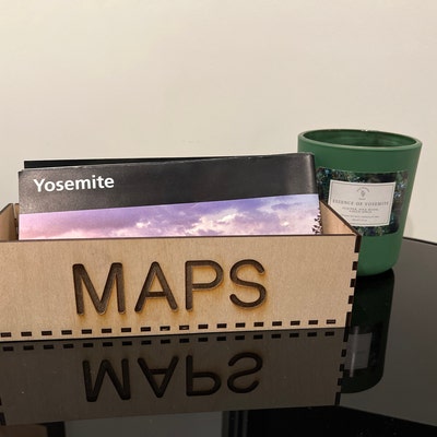 National & State Park Map Storage Box Laser Engraved Wood - Etsy