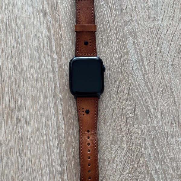 Red Leather Apple Watch Ultra/8/7/se/6/5/4/3/2/1/38mm,40mm,41mm,42mm ...