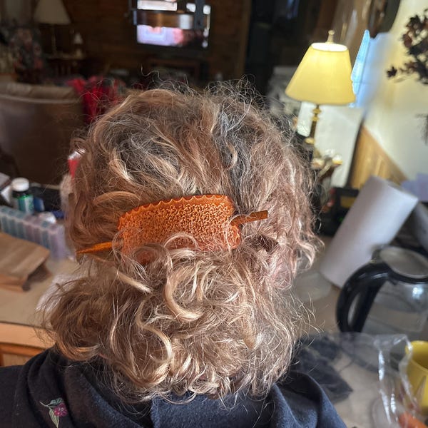 Leather (212) Hair Barrette, Leather Hair Accessories, Leather Hair ...