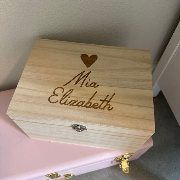 Personalised Baby Christening Keepsake Memory Box, Personalised Keepsake Box, Baby Memory ...