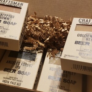 Beer Soap Gift Set, Four Bars. Vegan Palm-free Soap. 100% All-natural ...