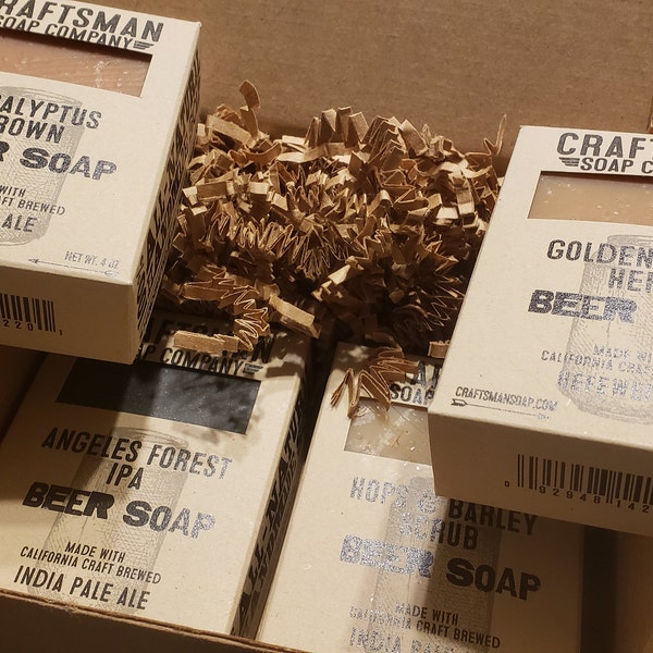 Beer Soap Gift Set, Four Bars. Vegan Palm-free Soap. 100% All-natural ...