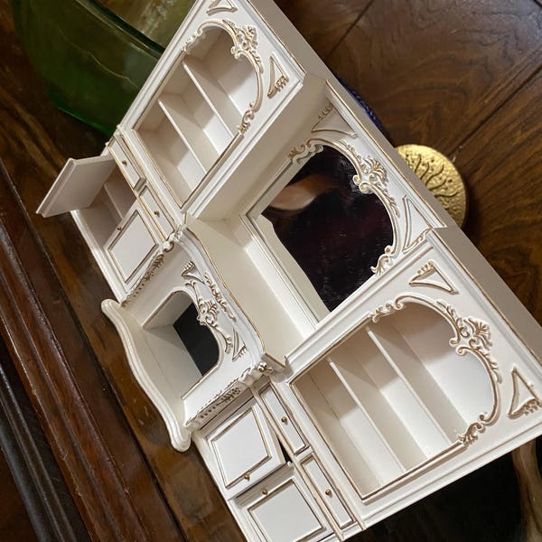 19th Century French Rococo Wall Unit Fireplace With Large Mirror - Etsy