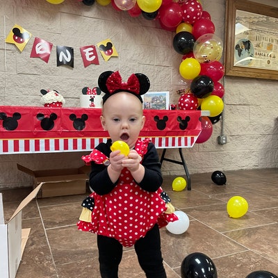 Baby Child Kid Minnie Mouse Ears With Red Bow / Vintage Style / Minnie ...