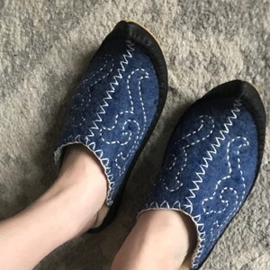 Mongolian Felt Boots, Orange, Beautiful With Leather Sole, Best Yurt ...