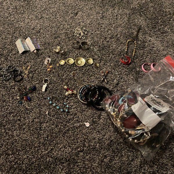 Craft Jewelry Lot Damaged Random Bag, Single Earrings Possible Sterling ...