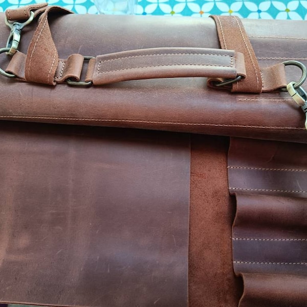 Leather Knife Roll,leather Knife Bag,leather Knife Case,chef Knife Roll ...