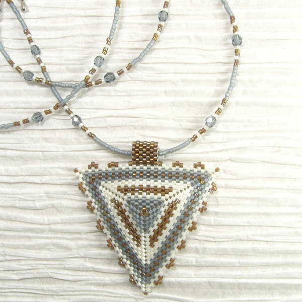 Tutorial Peyote Triangle Pendant-beading Tutorial, Instant Download ...