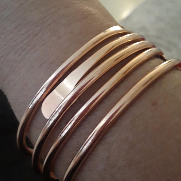 Copper Bangle Bracelets, Eight Gauge Cooper, Copper Bracelets, Overlap ...