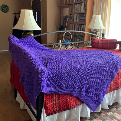 Billowy Knit Throw Quilted Look Blanket Pattern, Pretty Blanket Pattern ...