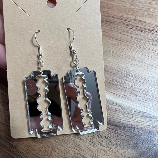 Razor Blade Earring Svg Laser Cut and Engraving File for Glowforge ...