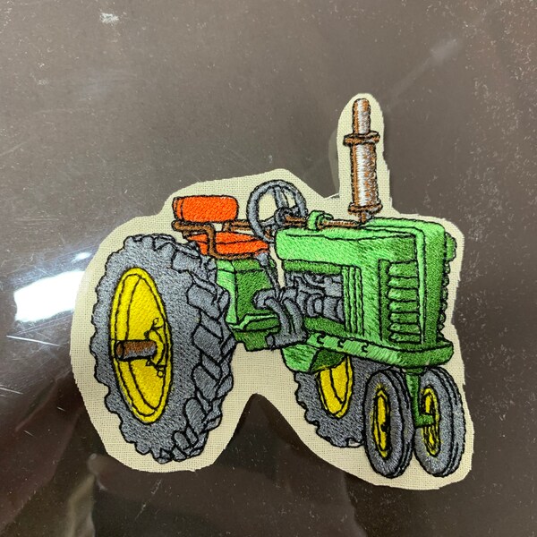 Green Farm Tractor Machine Embroidery Design Files - 3 Sizes - Pes Art ...