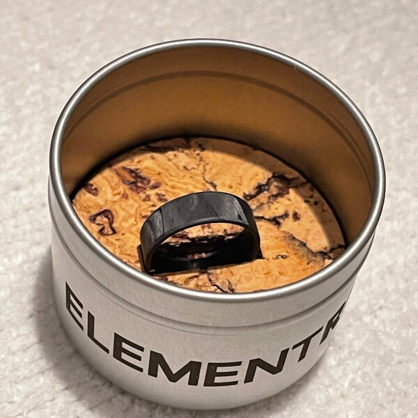 Men's Carbon Fiber Wedding Band Ring, Ultralight Band, Simple Wedding ...