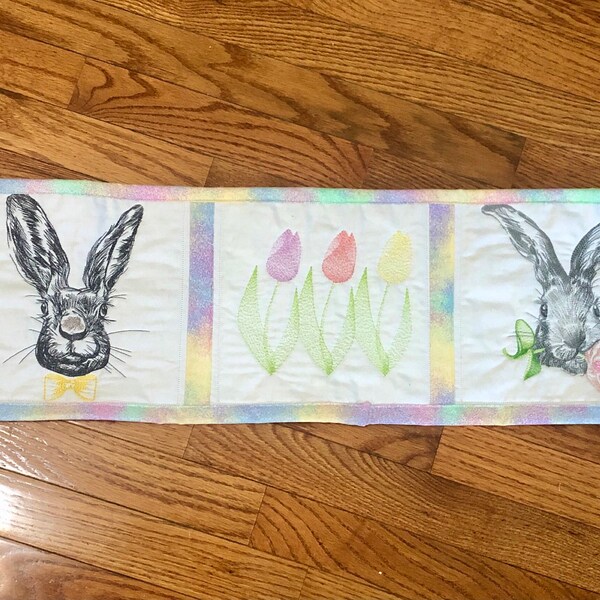 Spring Rabbit Machine Embroidery Design - Etsy