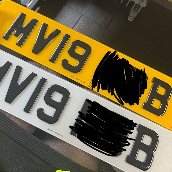3D Gel Car Number Plates: UK Road Legal, Front & Rear - Etsy