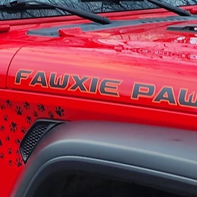 Custom Black Lettering Sticker Decal for Hood With an Outline Set of 2 ...