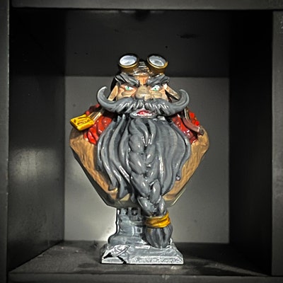 Aviator Bust Hold My Dwarf 32mm or 28mm Fantasy Miniature - Etsy