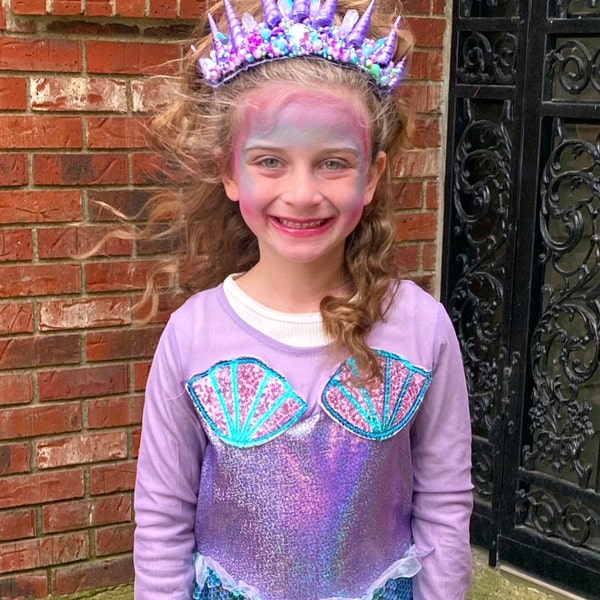 Seashell Mermaid Tiara Princess Shell Tiara - Etsy