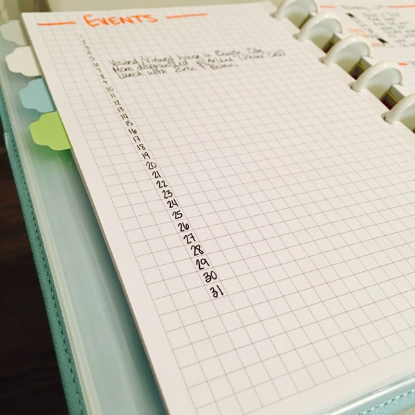 Graph Paper Inserts, Grid Filler Paper, Bullet Journal Pages Junior ...