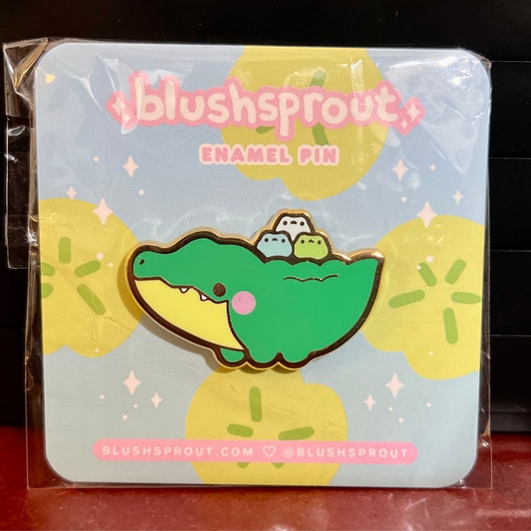 Alligator Enamel Pin | Cute Kawaii Gator Pin, Green Crocodile Reptile ...