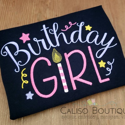 Birthday Girl Digital Machine Embroidery Design 6 Sizes, Birthday ...