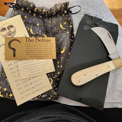 Hand BOLINE Bolline Sickle Herbalist Tool Druidic Ritual Druid ...