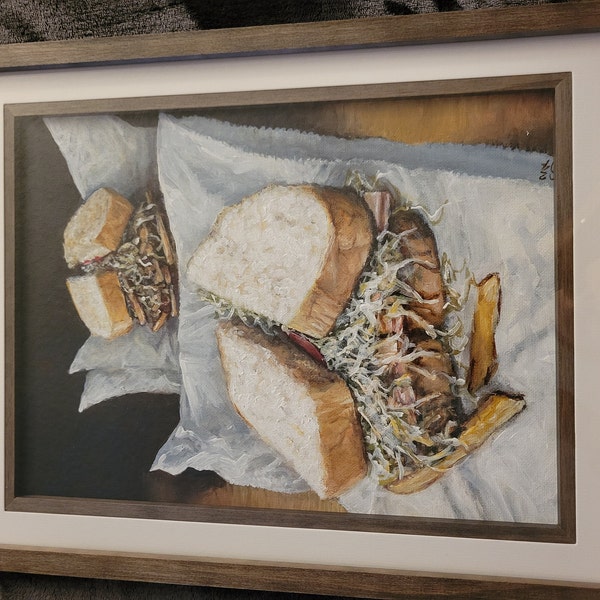 The Butcher Shop, Original Painting, Victorian Themed Art, Storefront ...