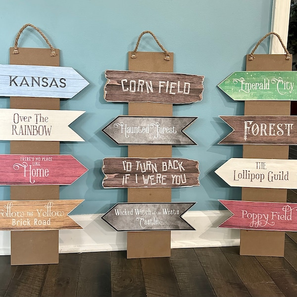 Wonderful Wizard Inspired Directional Signs Party Pack Printable ...