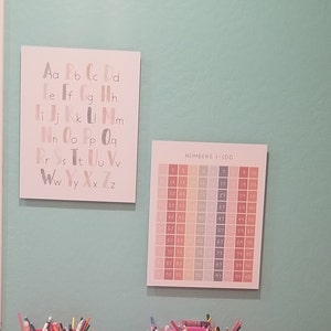 Rainbow Numbers 1-100 Poster, Educational Print, Printable Wall Art ...