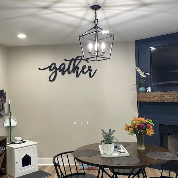 Gather Sign, Gather Wood Sign, Gather Wall Decor, Thanksgiving Decor ...